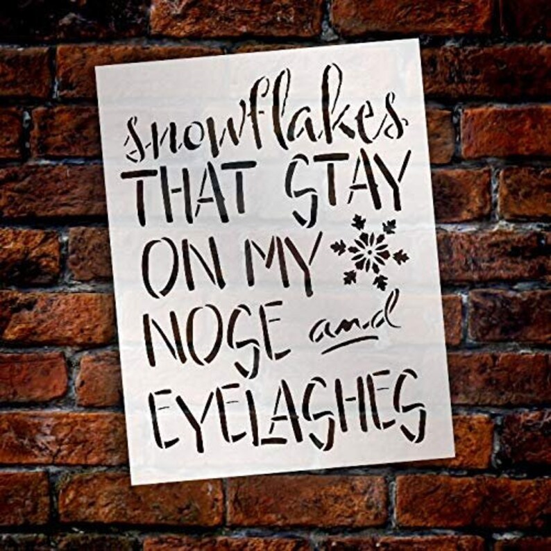 Snowflakes on Eyelashes Holiday Stencil by Studior12 Wood - Etsy