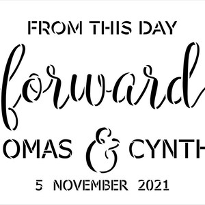 Personalized From This Day Forward Stencil by Studior12 Select Size USA ...