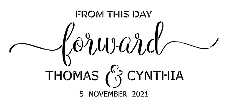 Personalized From This Day Forward Stencil by Studior12 - Etsy