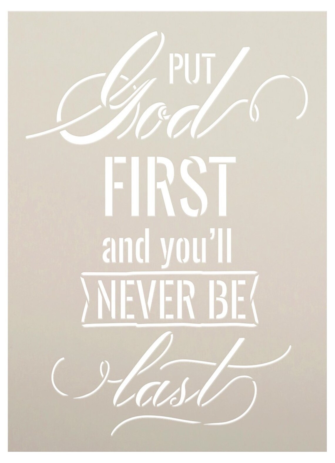 Put God First Stencil by Studior12 DIY Farmhouse Faith Home | Etsy
