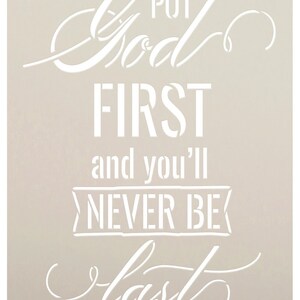 Put God First Stencil by Studior12 DIY Farmhouse Faith Home Decor Craft ...