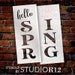 Hello Spring Stencil by Studior12 DIY Outdoor Wood Leaner Home Decor ...
