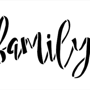 Family Stencil by Studior12 Cursive Script Word Art Reusable Mylar ...