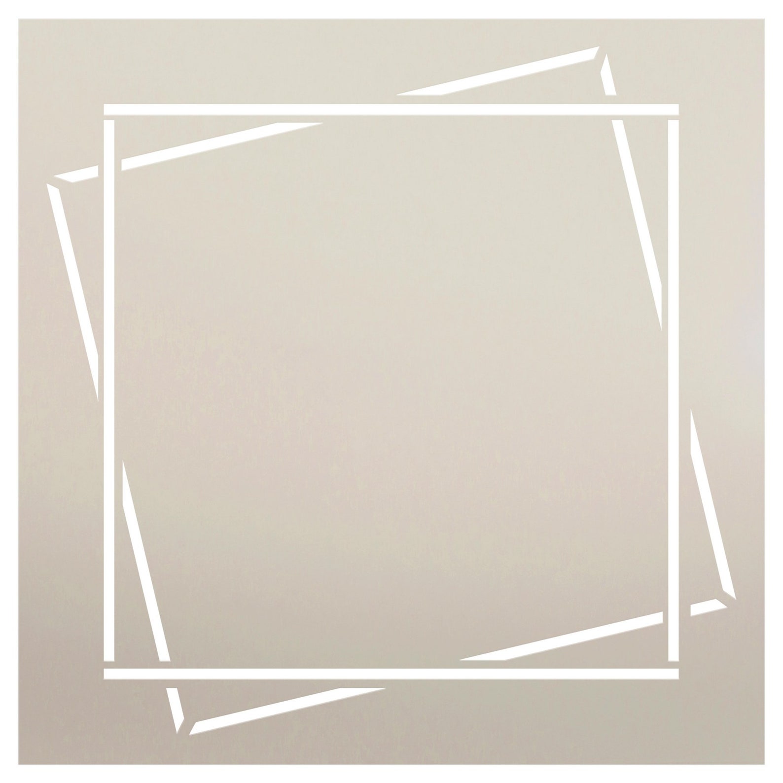 Double Square Geometric Frame Art Stencil by Studior12 - Etsy