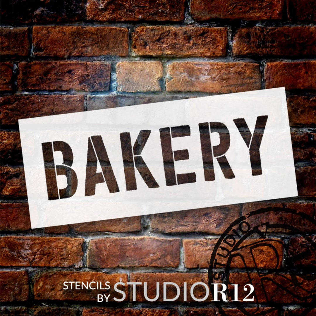 Horizontal Bakery Print Word Art Stencil by Studior12 Select - Etsy