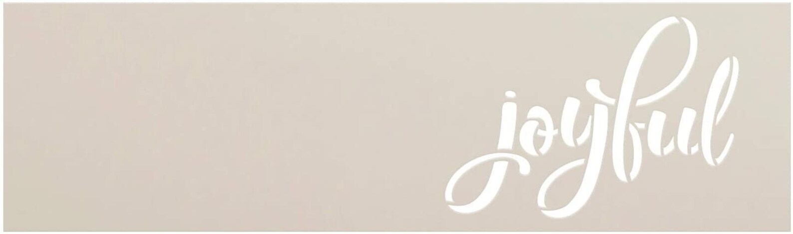 Joyful Cursive Script Stencil by Studior12 DIY Inspiration - Etsy