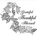 Grateful Thankful Blessed With Leaves Stencil by Studior12 - Etsy