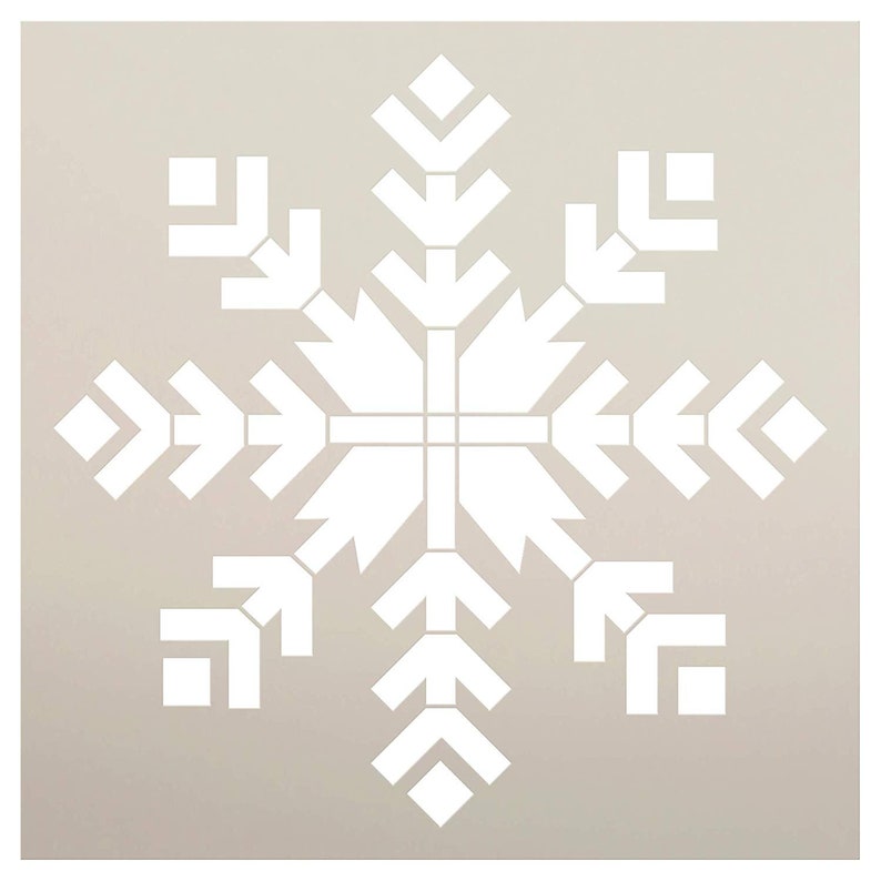 8 Point Arrow Snowflake Stencil by Studior12 DIY Vintage - Etsy