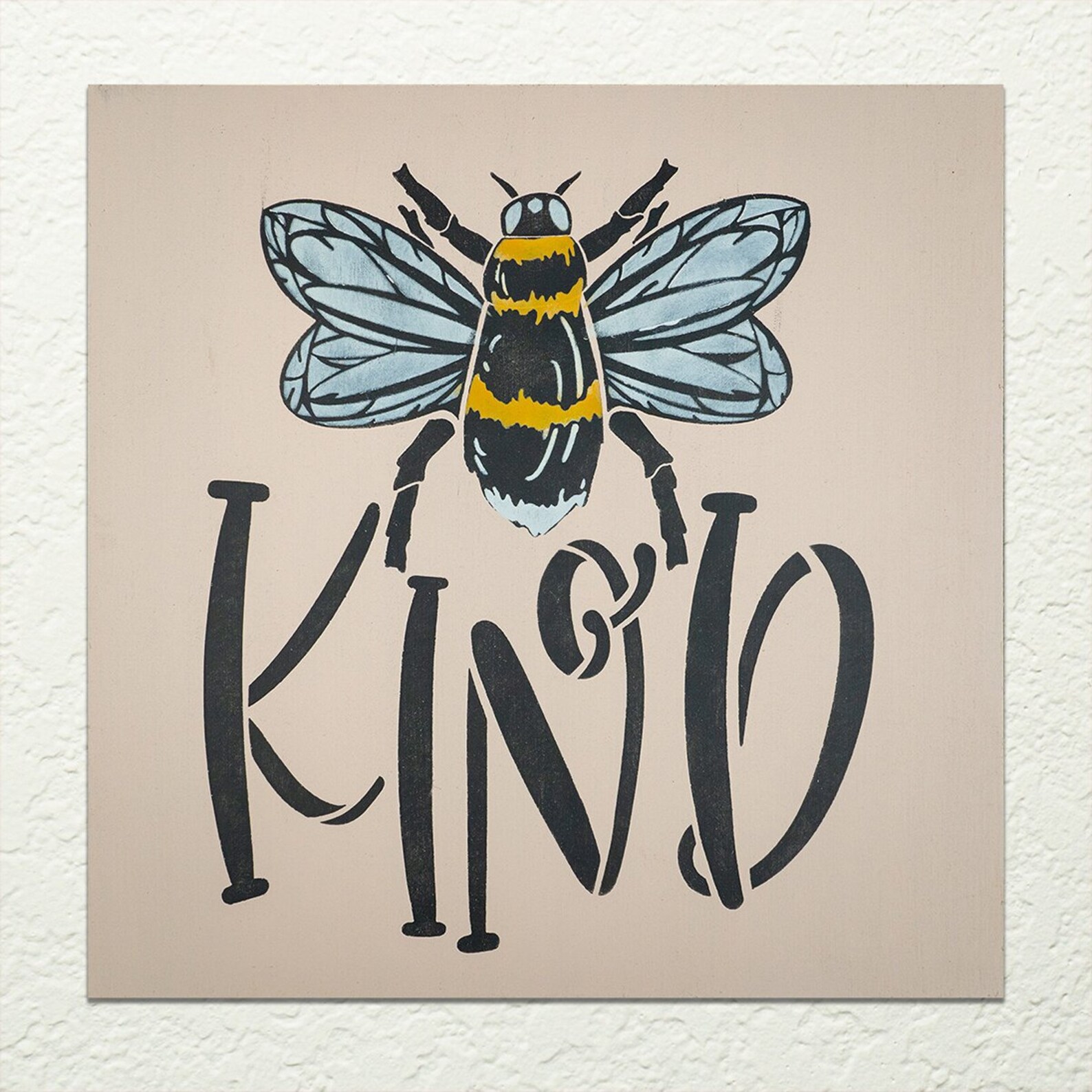 Be Kind 2 Part Stencil With Bee by Studior12 DIY Farmhouse - Etsy
