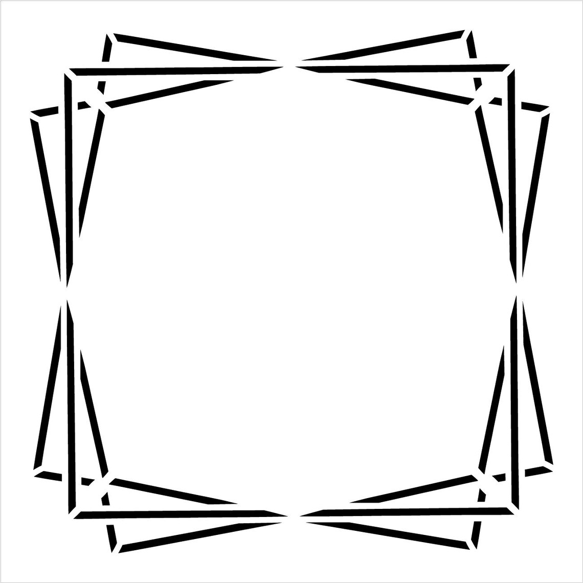 Triple Square Geometric Frame Stencil by Studior12 Select | Etsy