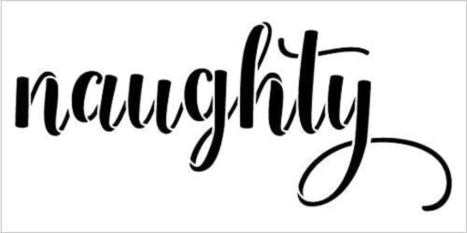 Naughty Word Stencil by Studior12 DIY Nice Christmas Santa - Etsy