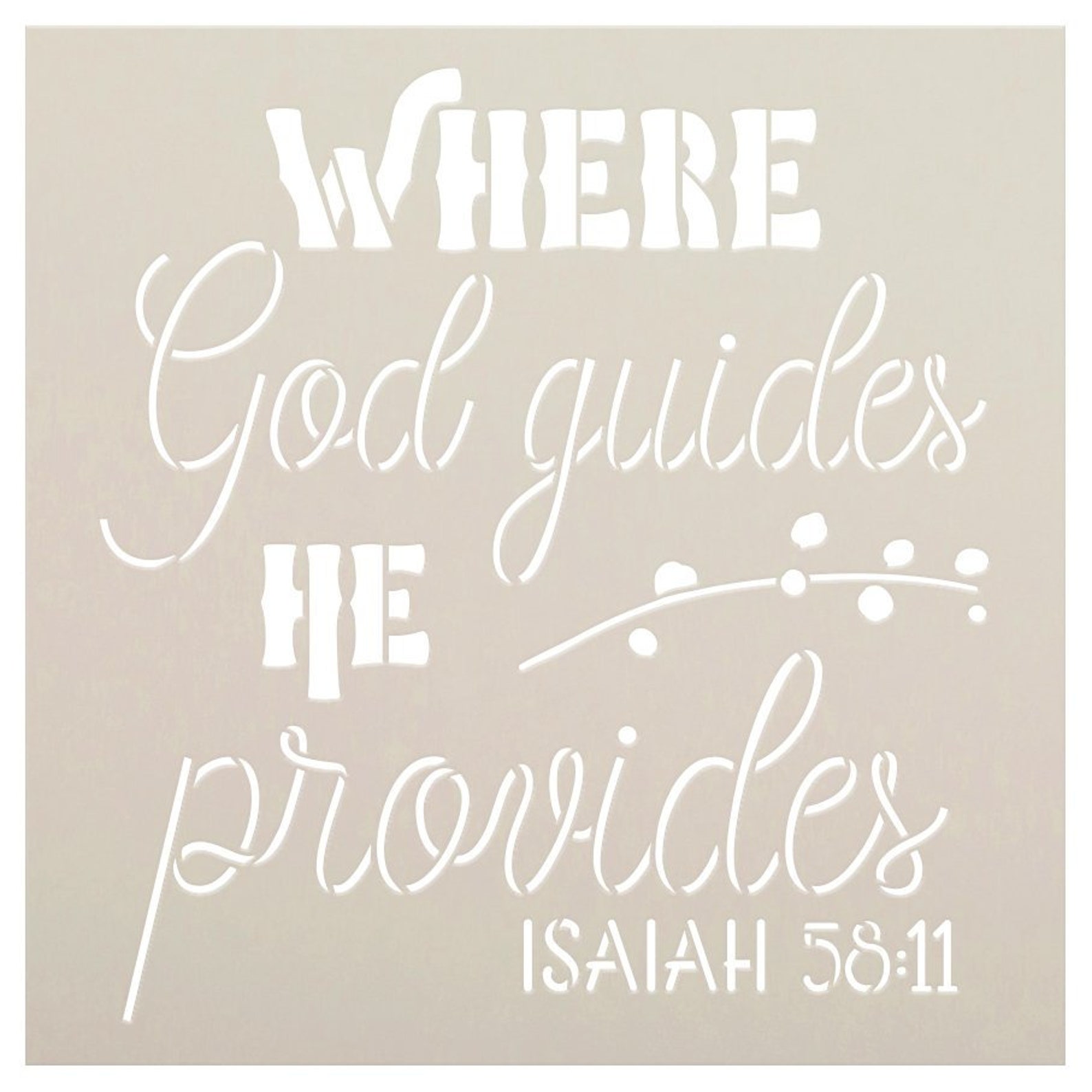 Isaiah 58:11 Bible Verse Stencil by Studior12 Where God - Etsy