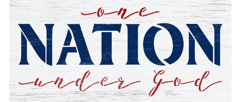 One Nation Under God Stencil by Studior12 Craft DIY - Etsy