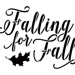 Falling for Fall Stencil by Studior12 Script Letters Reusable Word ...
