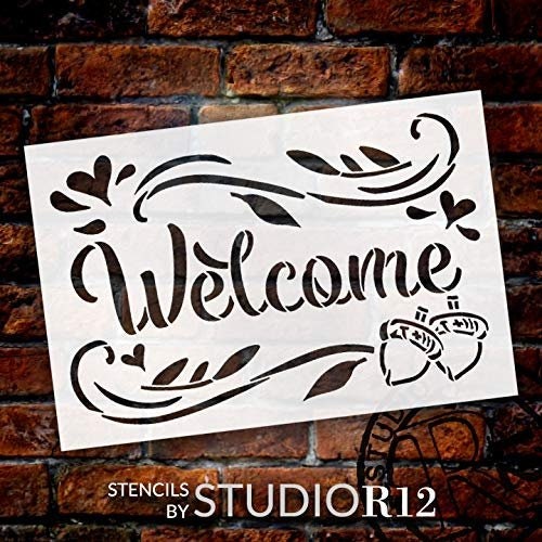 Brush Script Stencil With Toothbrush by Studior12 DIY Home - Etsy