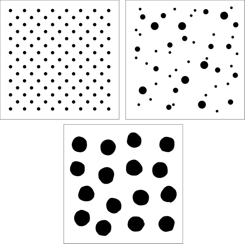 Polka Dot Stencil Set by Studior12 USA MADE Simple Dot - Etsy