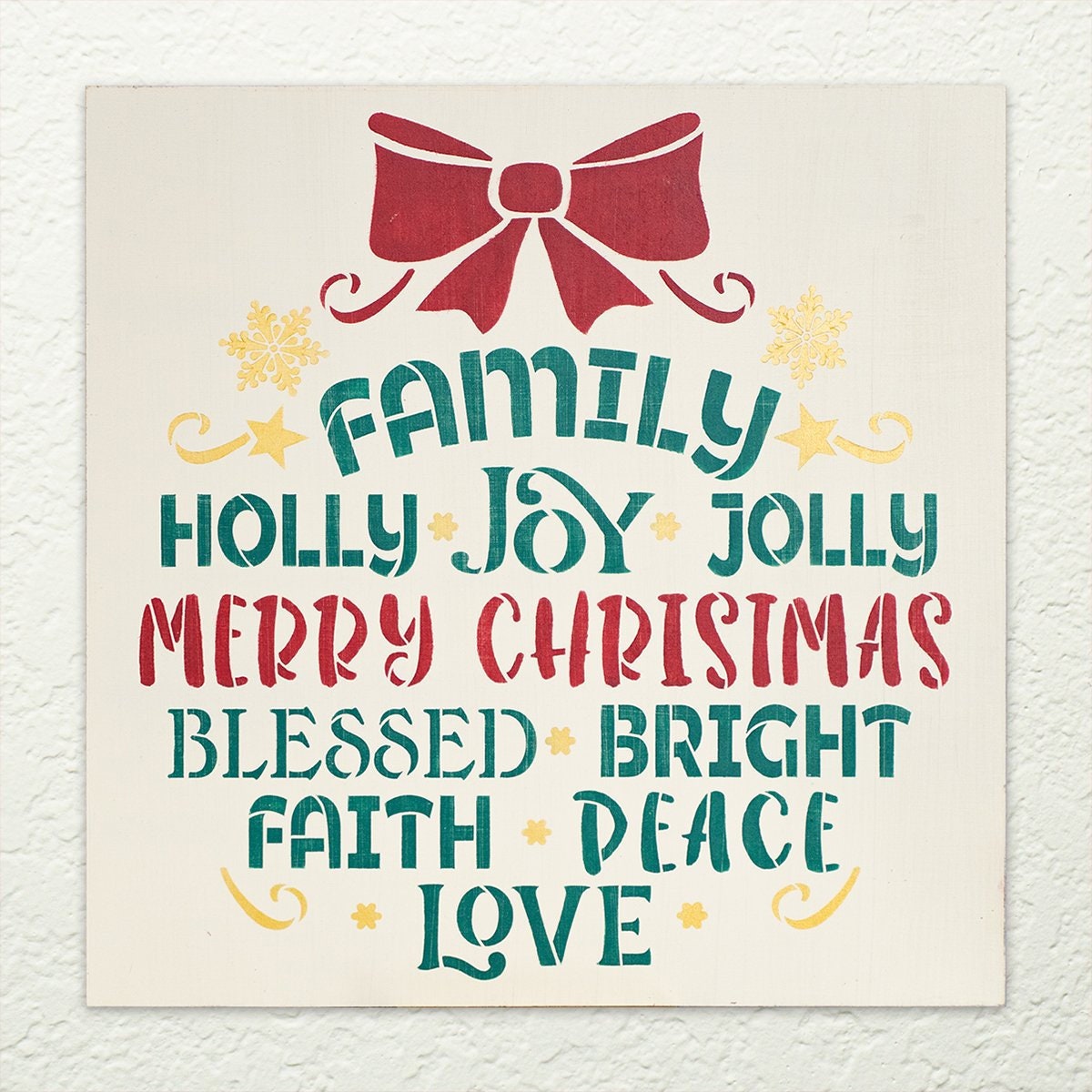 Family Christmas Ornament Word Art Stencil by Studior12 DIY - Etsy