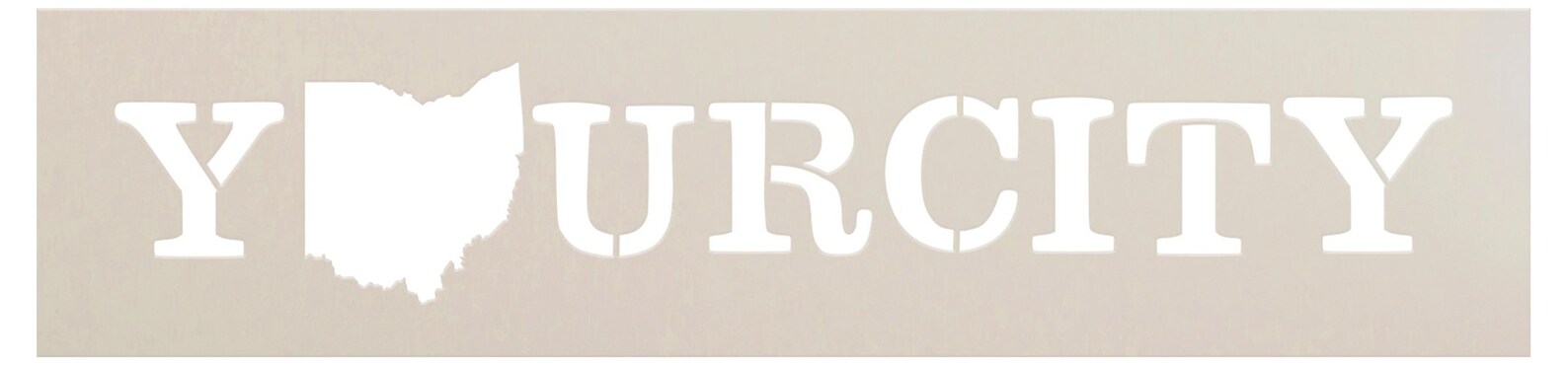 Personalized Hometown Stencil With State Shape by Studior12 - Etsy
