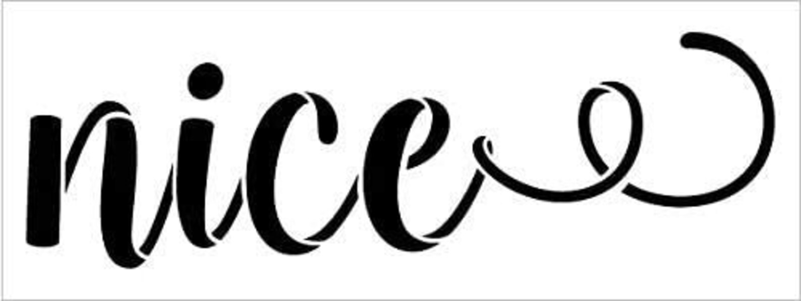 Nice Dainty Script Word Stencil by Studior12 DIY Inspiration - Etsy