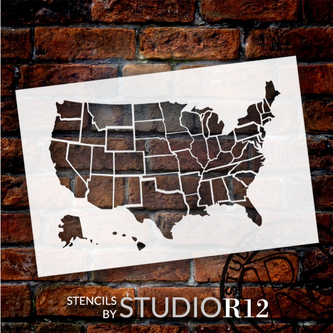 United States Map Stencil by Studior12 Craft DIY Home Decor | Etsy