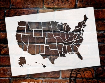 USA Map Stencil - Etsy