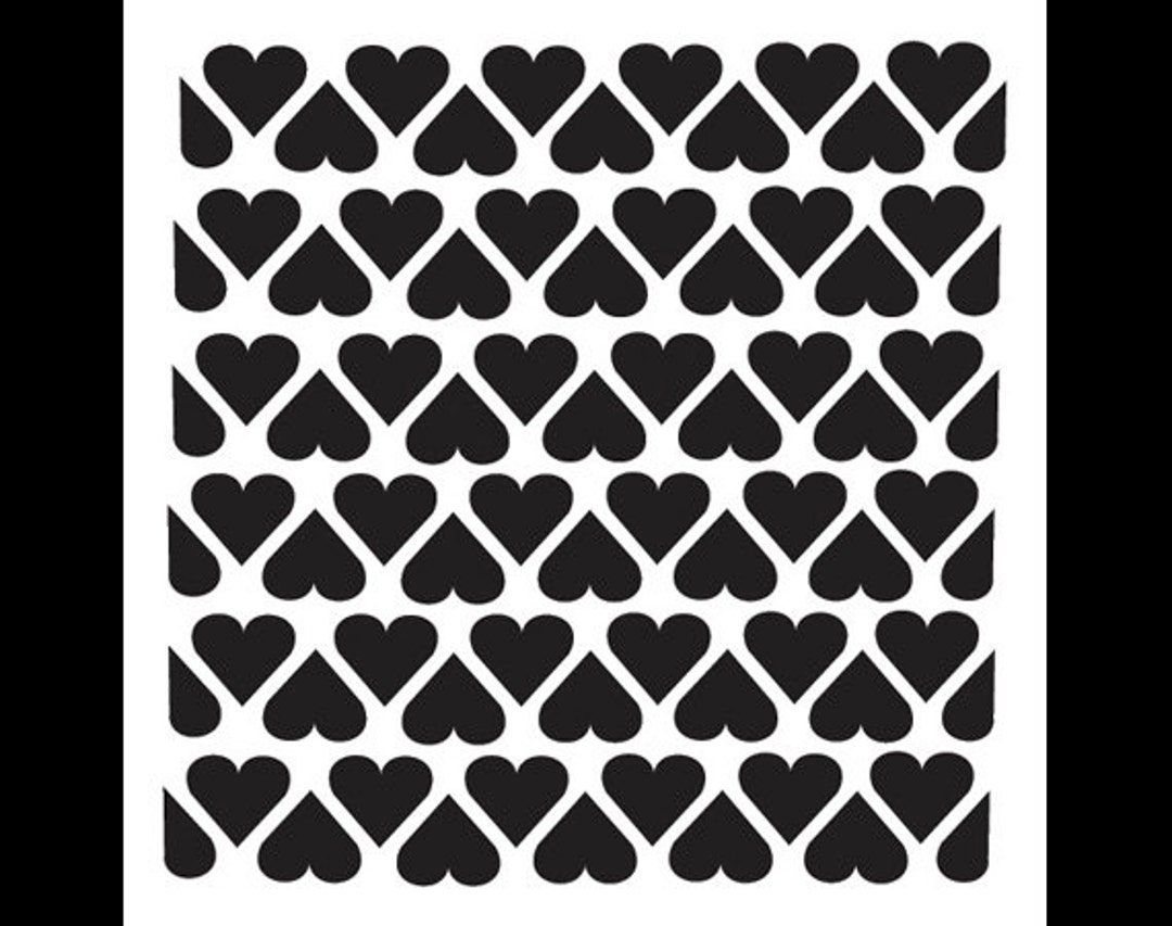 Heart Tile Pattern Stencil Select Size STCL701 by Studior12 - Etsy