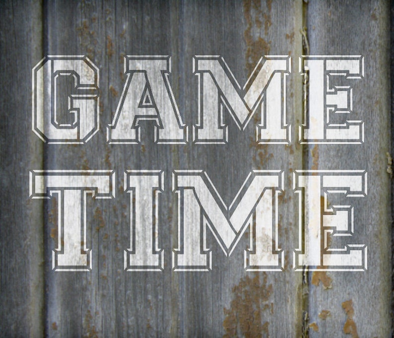 Game Time Word Stencil Select Size STCL1323 by | Etsy