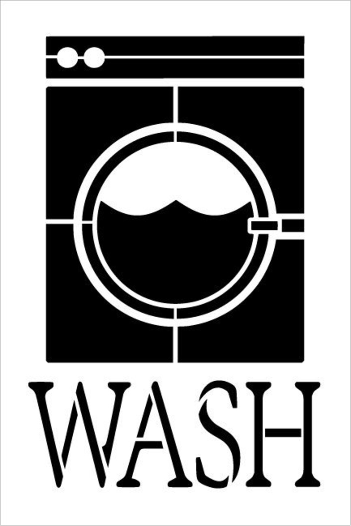 Wash Laundry Room Stencil by Studior12 DIY Cleaning Chore - Etsy