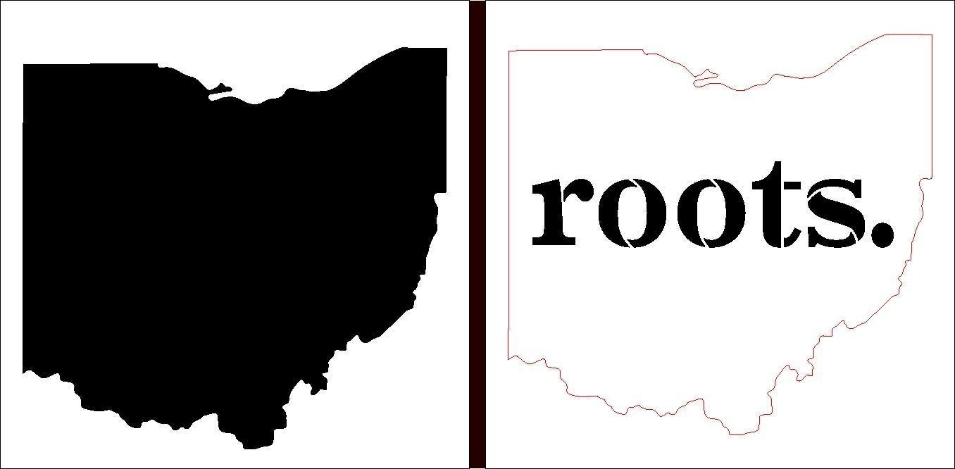 Ohio Roots Stencil 2 Part by Studior12 Reusable Mylar | Etsy
