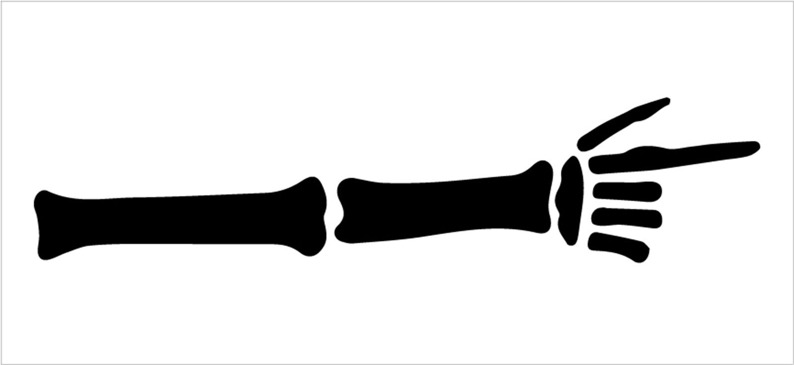 Skeleton Pointing Hand & Arm Stencil by Studior12 Craft - Etsy