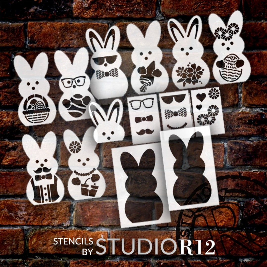 Embellished Peep Stencil Set by Studior12 USA Made 14 Pcs DIY Easter ...