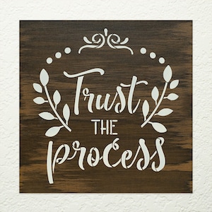 Trust the Process Script Stencil by Studior12 DIY Inspirational Home ...