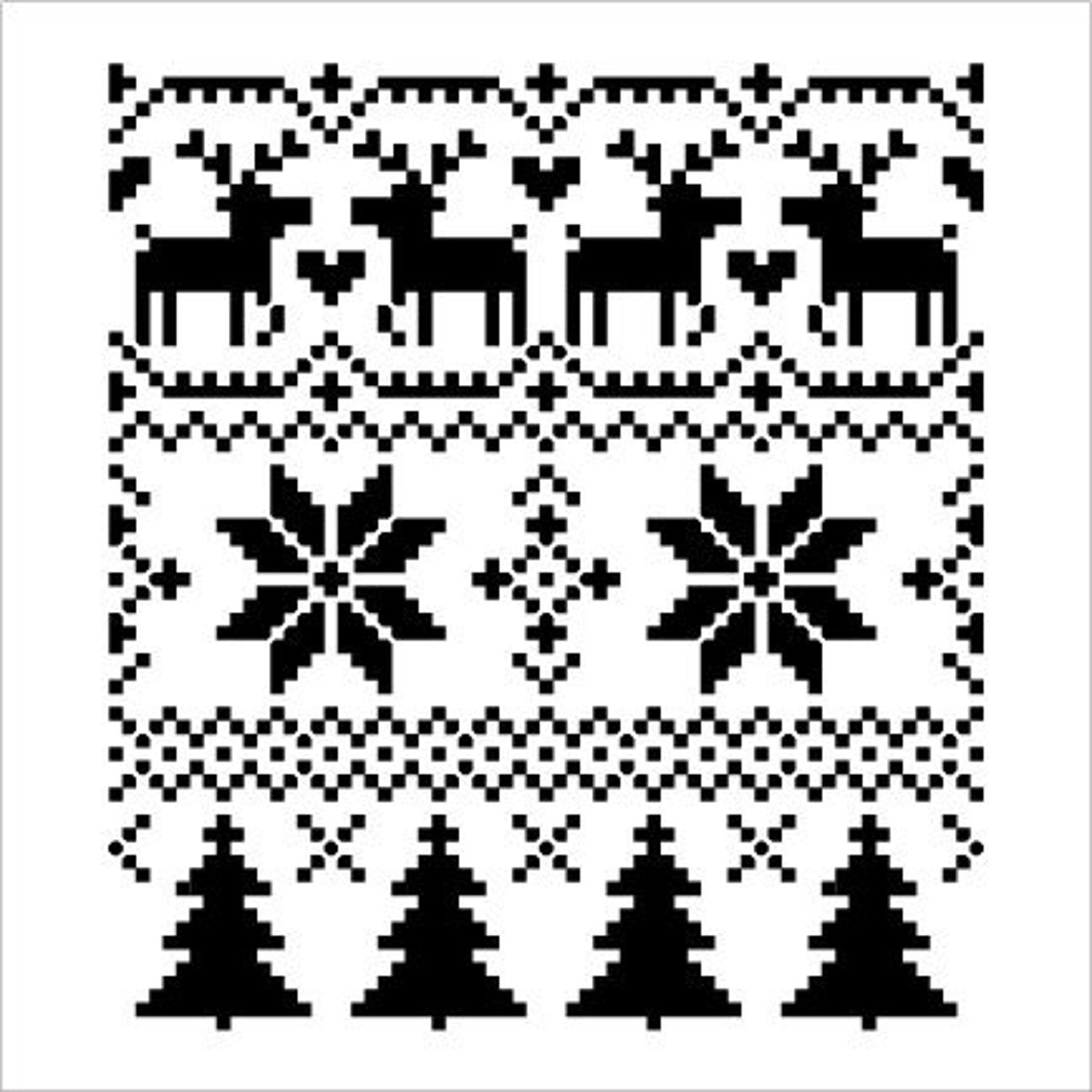 Christmas Sweater Pattern Stencil by Studior12 DIY Christmas - Etsy