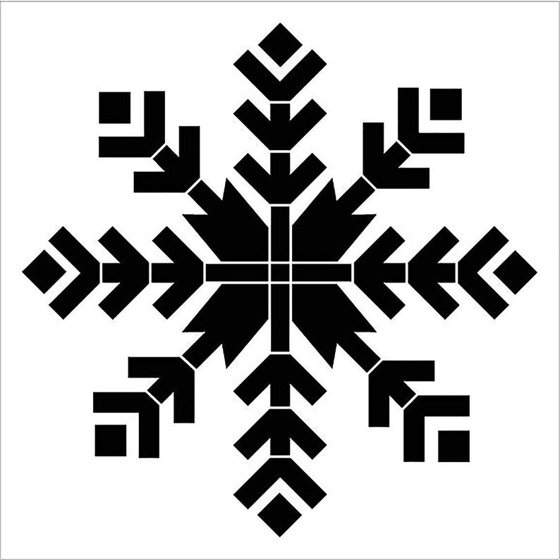 8 Point Arrow Snowflake Stencil by Studior12 DIY Vintage - Etsy