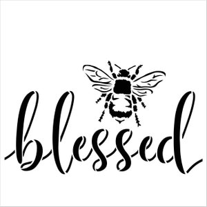 Bee Blessed Stencil by Studior12 DIY Farmhouse Bumblebee Home ...