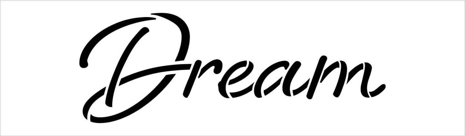 Dream Shelby Cursive Script Stencil by Studior12 DIY | Etsy