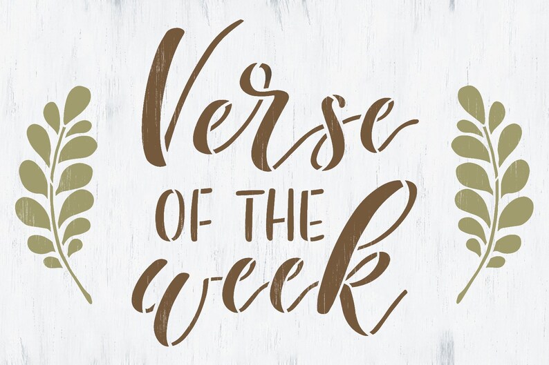 Verse of the Week Stencil by Studior12 Select Size USA - Etsy