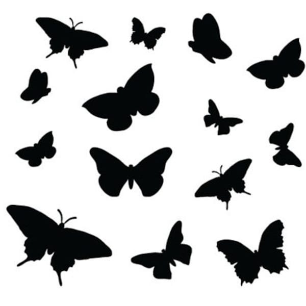 Small Butterfly Stencil - Etsy