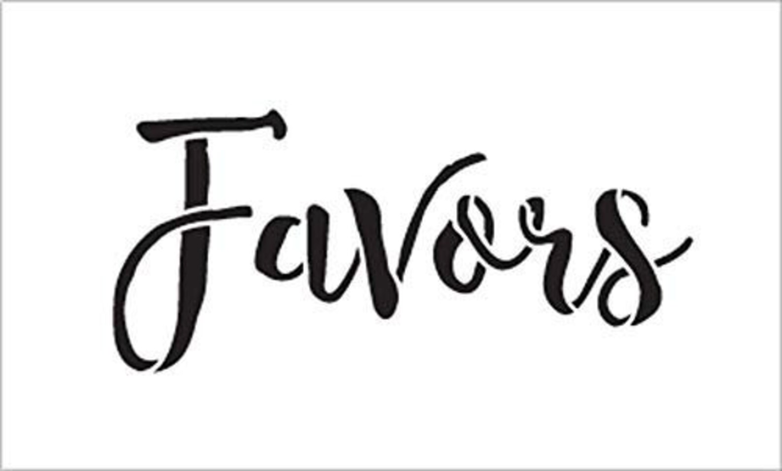 Wedding Sign Word Favors Rustic Script Stencil by - Etsy