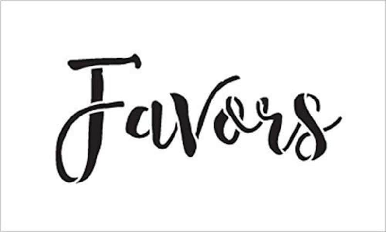 Wedding Sign Word Favors Rustic Script Stencil by - Etsy