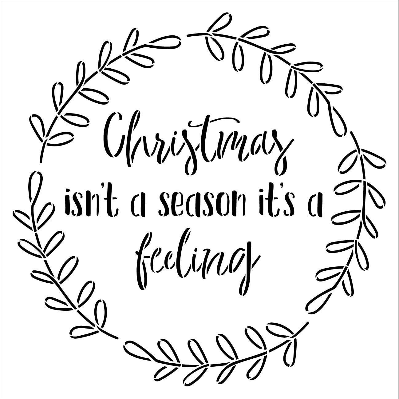 Christmas It's a Feeling Stencil by Studior12 DIY - Etsy