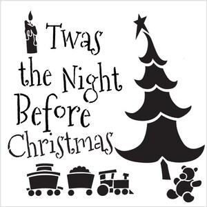 Twas the Night Before Christmas Christmas Stencil Select Size STCL1505 ...
