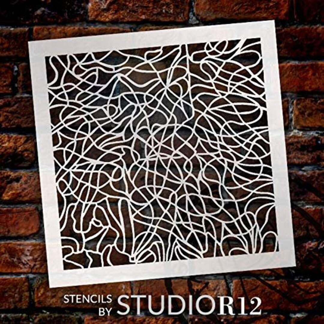 Studior12 Mixed Media Stencil Scribble Form Pattern DIY Card-making ...