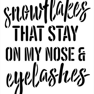 Snowflakes Nose & Eyelashes Stencil by Studior12 Reusable Mylar ...