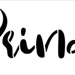Princess Word Stencil by Studior12 DIY Pretty Cursive Script Home Decor ...