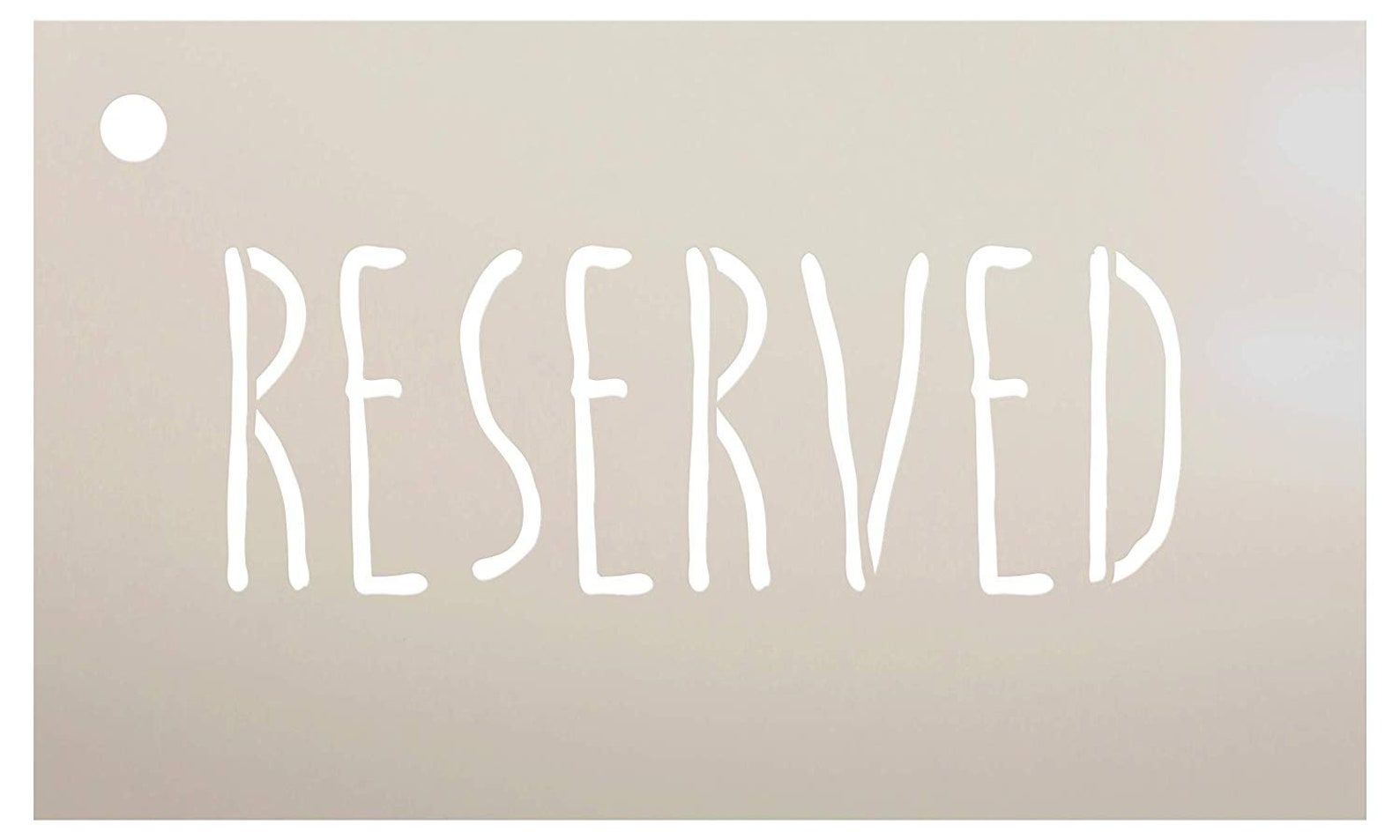 Wedding Sign Word Reserved Skinny Hand Stencil by - Etsy
