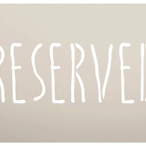 Wedding Sign Word Reserved Skinny Hand Stencil by Studior12 Reusable ...