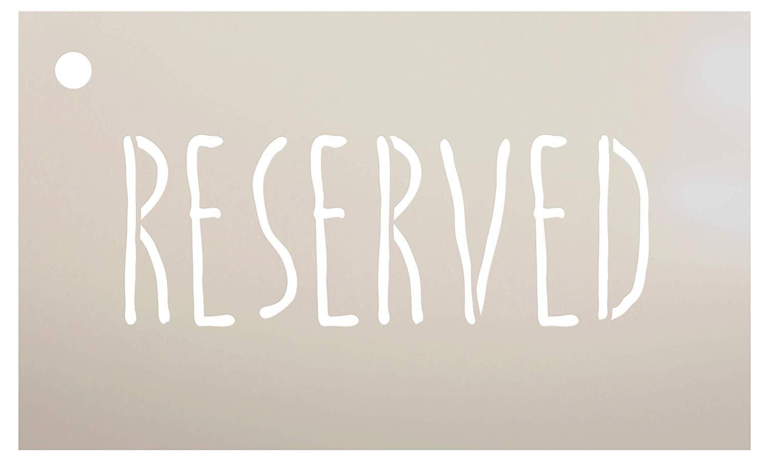 Wedding Sign Word Reserved Skinny Hand Stencil by | Etsy