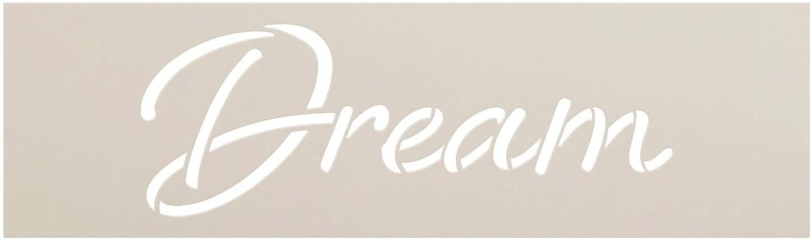 Dream Shelby Cursive Script Stencil by Studior12 DIY | Etsy