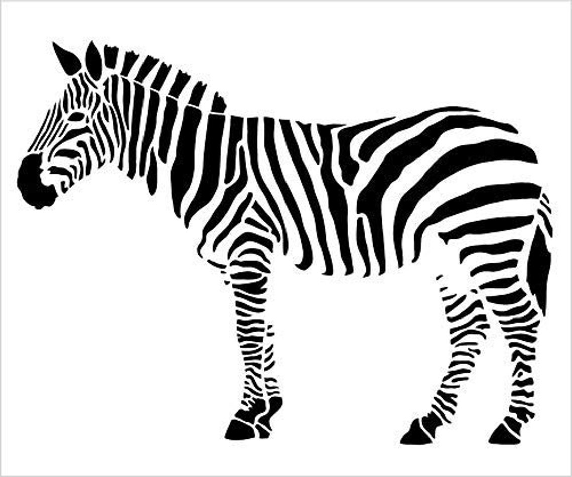 Zebra Stencil by StudioR12 Zoo Animals DIY Creativity Fun | Etsy